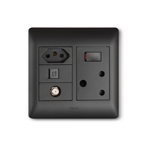 Ysalis Black Tv/data Wall Plug For Sale
