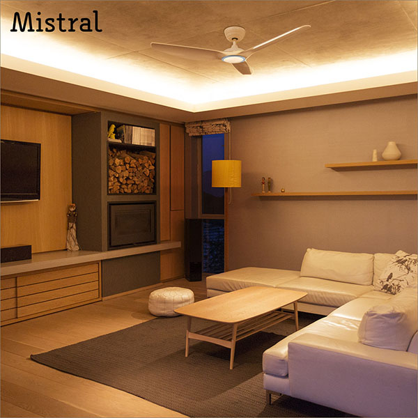 Mistral Led 3 Blade Light Wood Ceiling Fan
