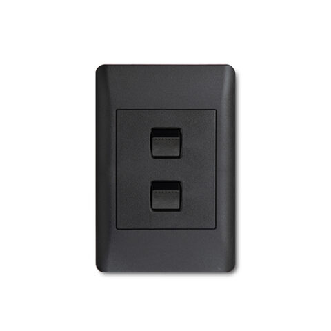 Lesco Apollo Black 2 Lever Wall Switch For Sale